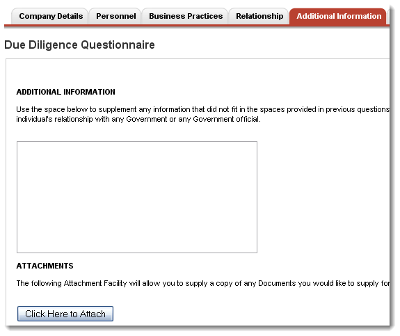 Can third parties upload attachments to DDQ?